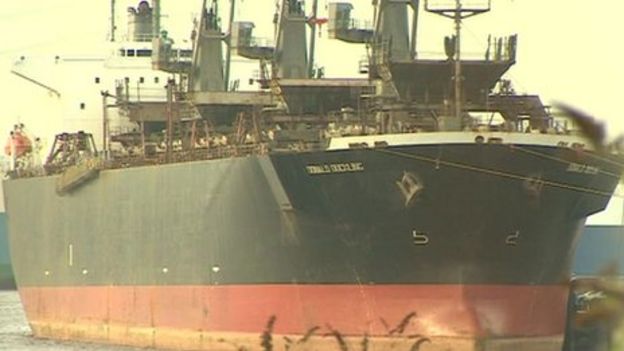 Stranded Donald Duckling cargo ship crew return home - BBC News