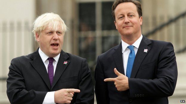 David Cameron's jokes for journalists target Boris and bald spot - BBC News