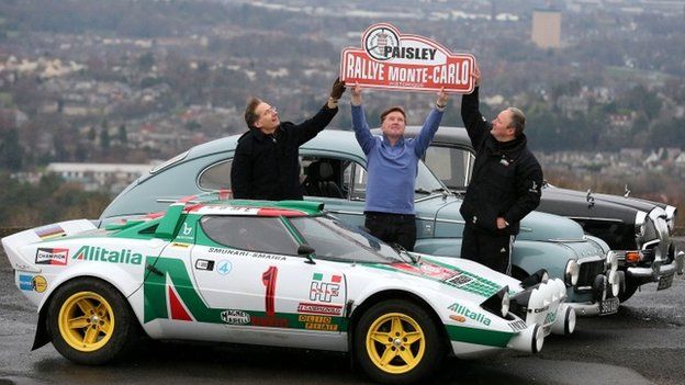 Monte Carlo Classic Rally hits the road in Paisley - BBC News