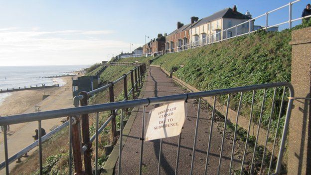 Southwold footpath reopens after 2010 closure - BBC News