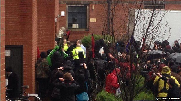 University of Birmingham protest: Thirteen arrested - BBC News