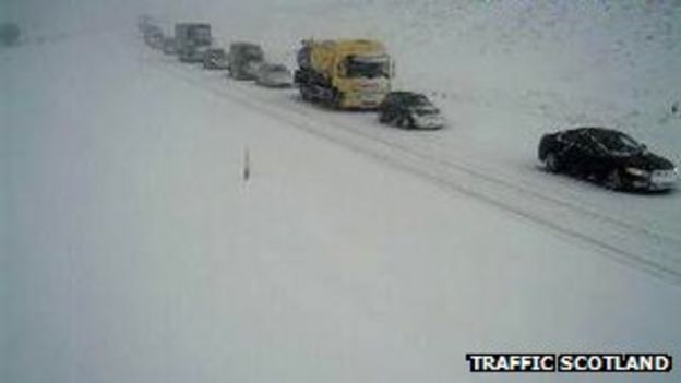 Crashes and weather shut A9 and A82 in the Highlands - BBC News