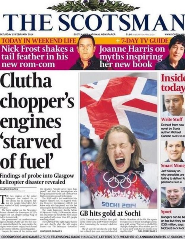 The front pages of Scotland's newspapers - BBC News