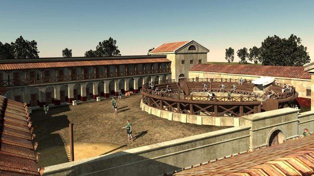 Roman 'gladiator school' recreated virtually - BBC News