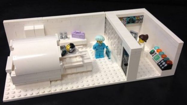 Lego MRI scan model donated to Royal Berkshire Hospital - BBC News