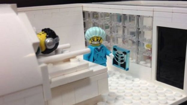 Lego MRI scan model donated to Royal Berkshire Hospital - BBC News