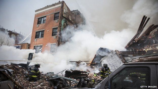 Six dead in New York City buildings collapse - BBC News