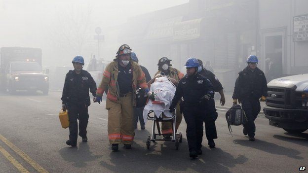 Six dead in New York City buildings collapse - BBC News
