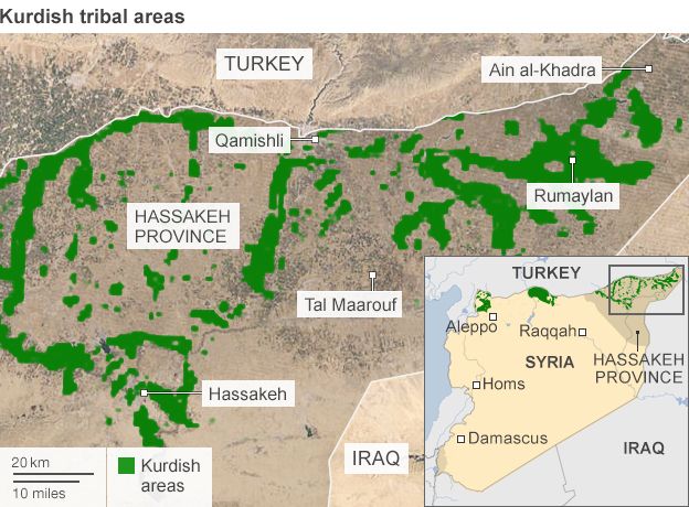 Syria crisis: Kurds fight to keep out encroaching jihadists - BBC News