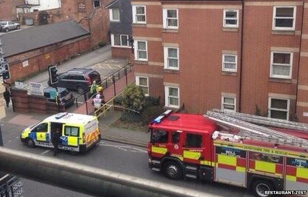 Explosion in Derby leads to road closure - BBC News