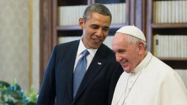 In pictures: Barack Obama meets Pope Francis - BBC News