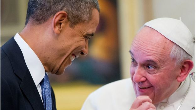 In pictures: Barack Obama meets Pope Francis - BBC News