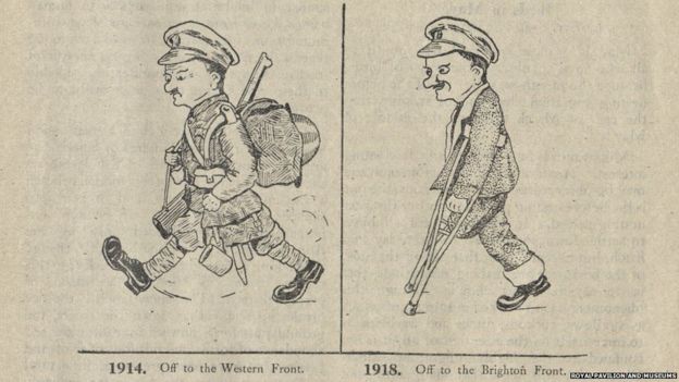 In pictures: Brighton show for injured soldiers' cartoons - BBC News