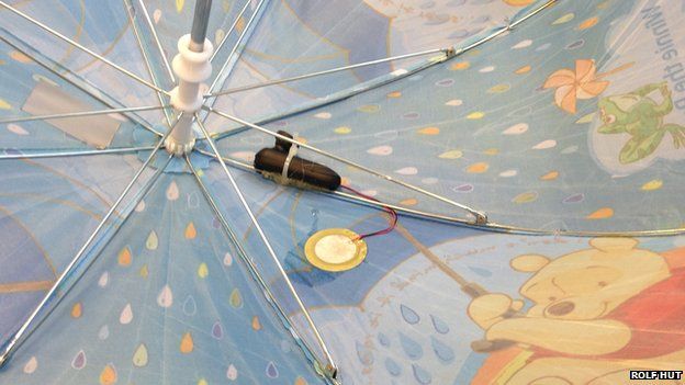 Smart umbrellas 'could collect rain data' - BBC News