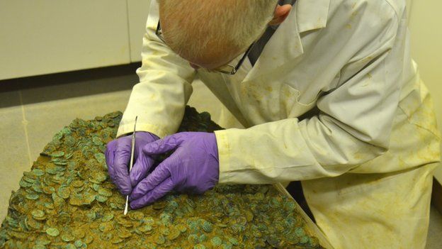 Jersey hoard: Archaeologists unpick 70,000 coins - BBC News