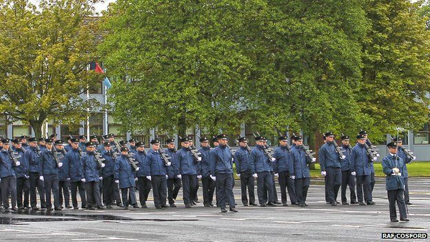 RAF Cosford presented with new ceremonial flag - BBC News