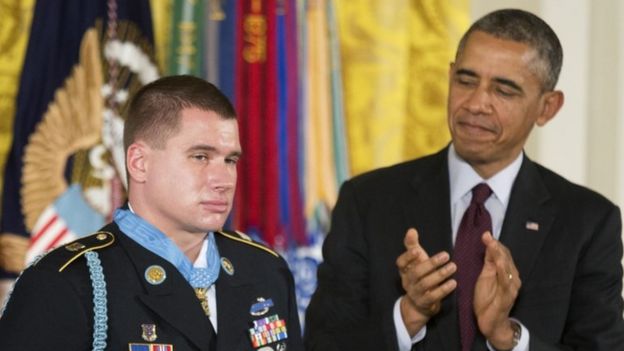 Staff Sgt Ryan Pitts gets Medal of Honor for Wanat battle - BBC News