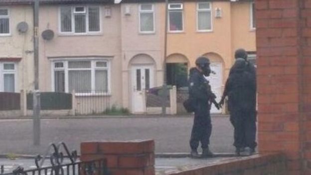 Liverpool Shooting Man Shot By Police In Raid Arrested Bbc News