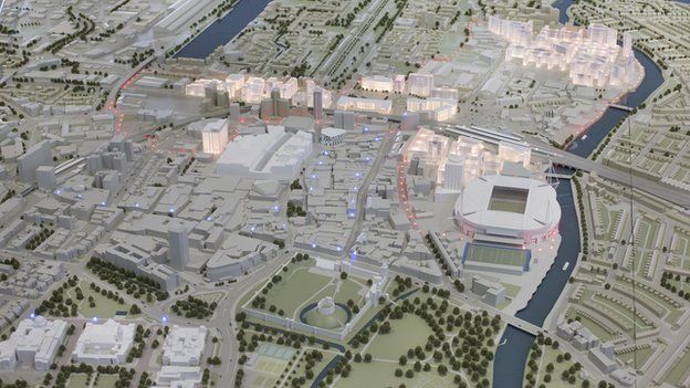 Cardiff scale model hopes to attract investors to city - BBC News