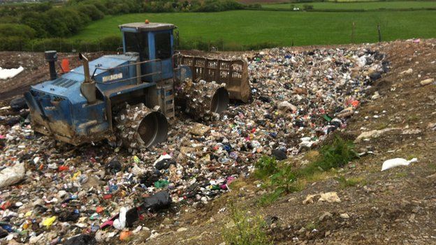 Devon could run out of landfill space in six years - BBC News