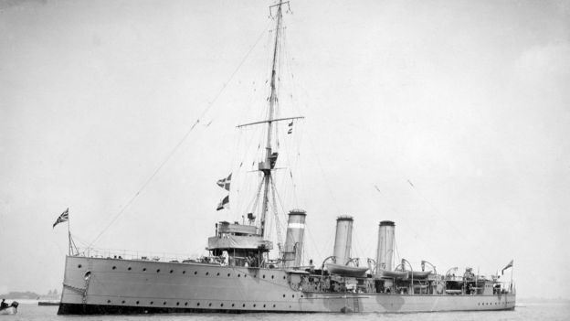 HMS Pathfinder tribute at St Abbs Head 100 years after sinking - BBC News