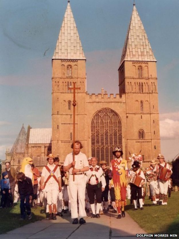 Dolphin Morris Men dance the final Gate to Southwell - BBC News