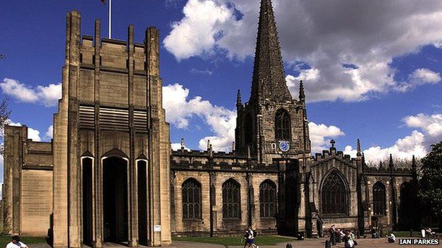 Sheffield Cathedral celebrations after refurbishment - BBC News
