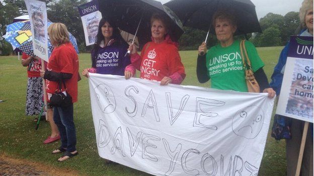 Protesters gather in Exeter over plans to close almost 40 care homes ...