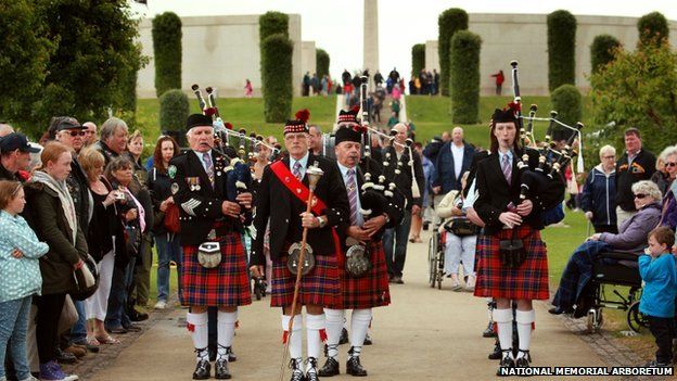 National Memorial Arboretum marks Armed Forces Day - BBC News