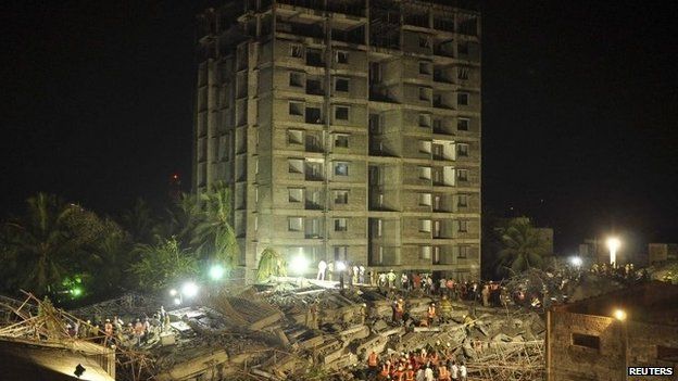 India building collapse rescue ends with 61 dead - BBC News