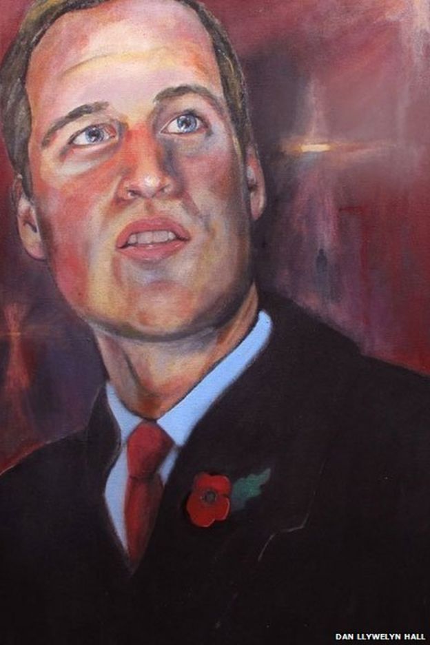 Prince William wears poppy in new portrait - BBC News