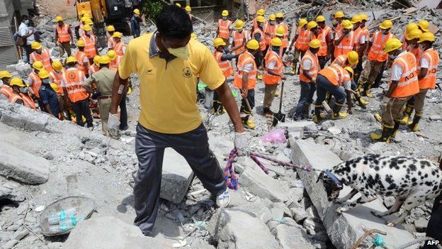 Chennai building collapse toll reaches 47 - BBC News