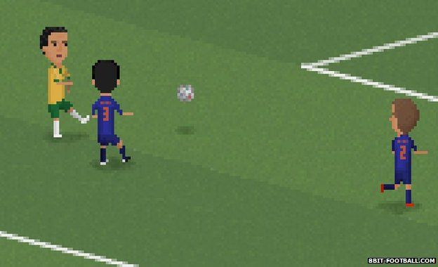 World Cup moments re-created in 8-bit art - BBC News