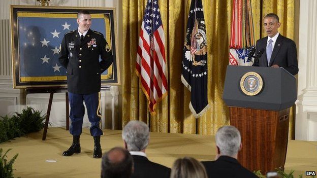Staff Sgt Ryan Pitts gets Medal of Honor for Wanat battle - BBC News