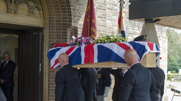 George Dexter's funeral: Dozens turn out for WW2 veteran - BBC News