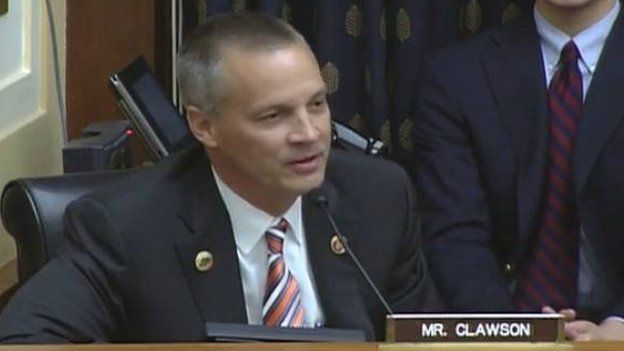 Congressman Curt Clawson's big 'oops' moment - BBC News