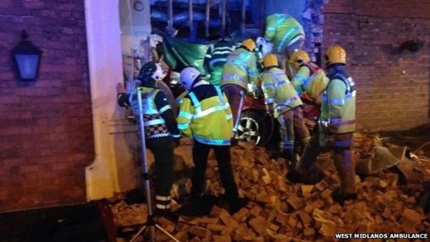Car crashes into Cannock Beefeater pub toilets - BBC News