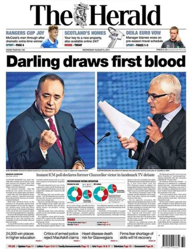 The front pages of Scotland's newspapers - BBC News