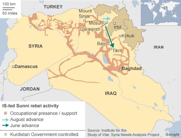 Iraq conflict: US in new air strikes on militants - BBC News