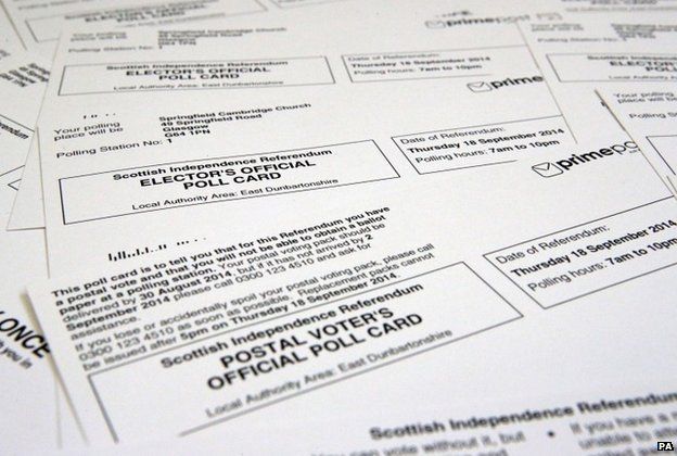 Scottish independence: Voters to get referendum poll cards - BBC News