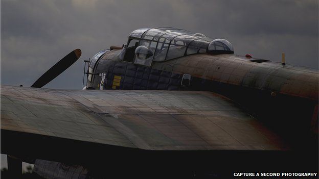 Lancasters and Vulcan unite for Lincoln flypast - BBC News