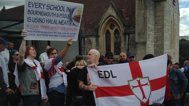 Bournemouth EDL march attracts counter protest - BBC News