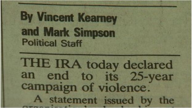 'It's Over': Reporting the IRA ceasefire 20 years ago - BBC News