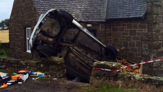 Two in hospital after serious crashes in north east of Scotland - BBC News
