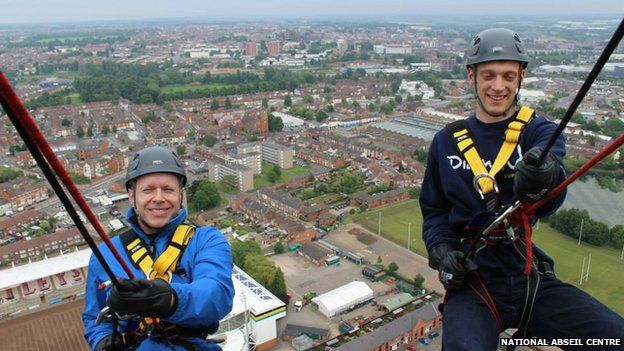 Northampton lift tower gets permanent abseiling status - BBC News