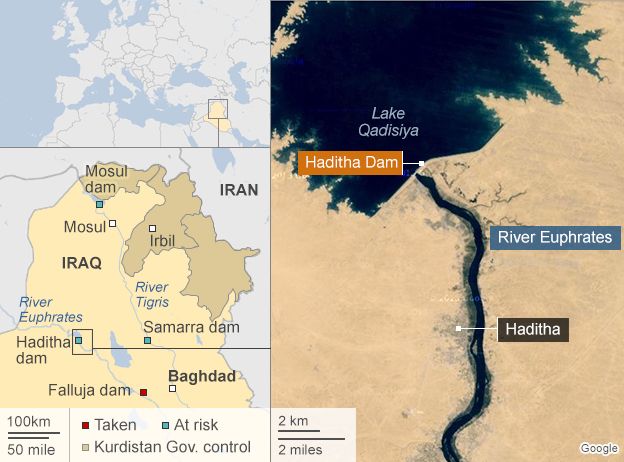Iraq 'clears' IS from key dam area after US strikes - BBC News