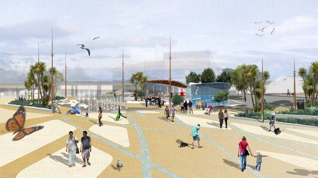 Revamp of Bournemouth's Pier Approach area begins - BBC News
