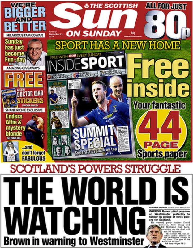 What the Scottish papers say - BBC News