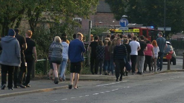 Derby students return to halls after chemical explosion fears - BBC News
