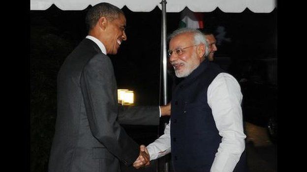 Indian PM Narendra Modi meets Obama at White House - BBC News